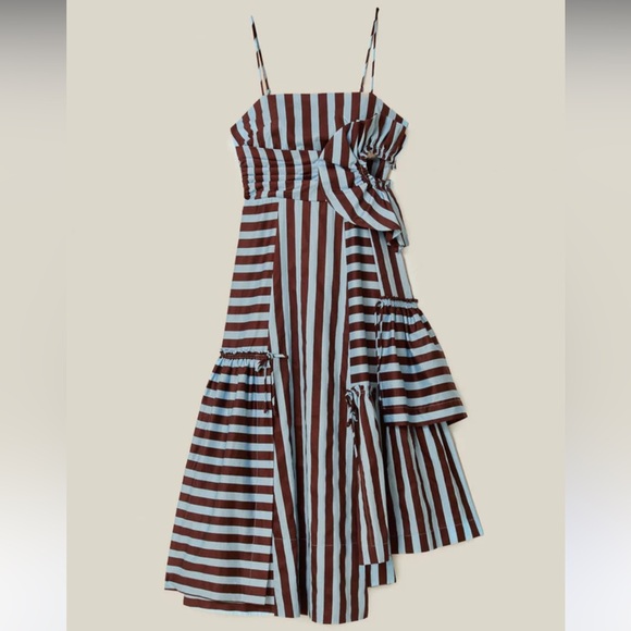 FARM Rio | Dresses | New Farm Rio Tropical Flight Stripes Cutout Blue ...